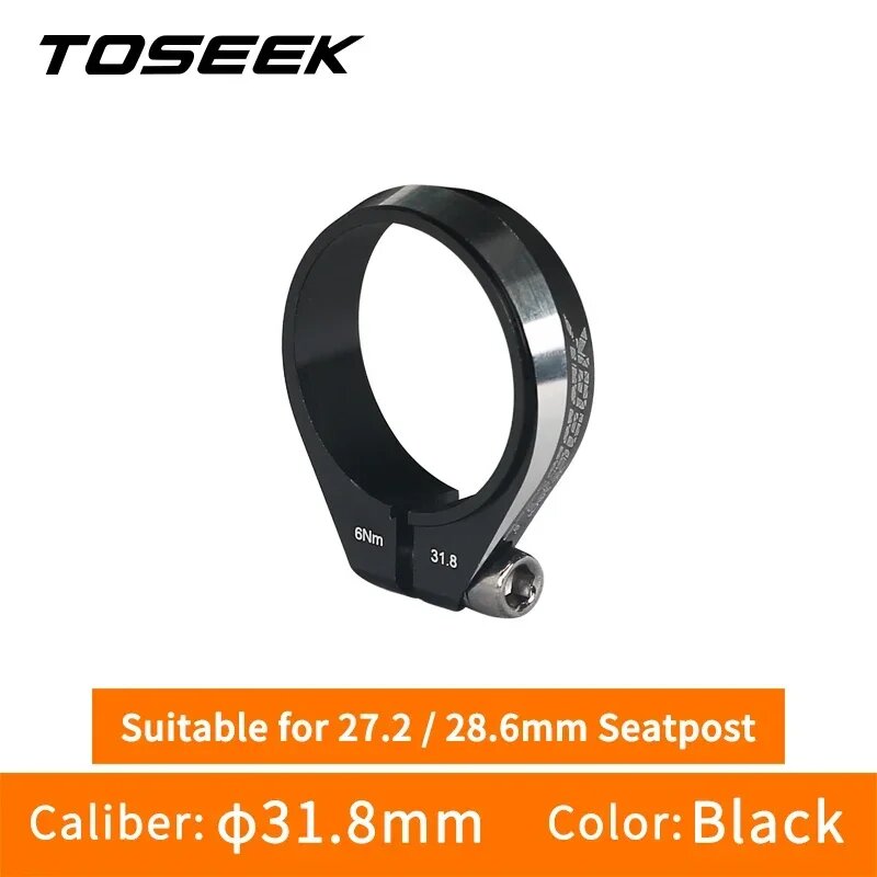 TOSEEK Зажим подседельного штыря 31.8 мм, черный