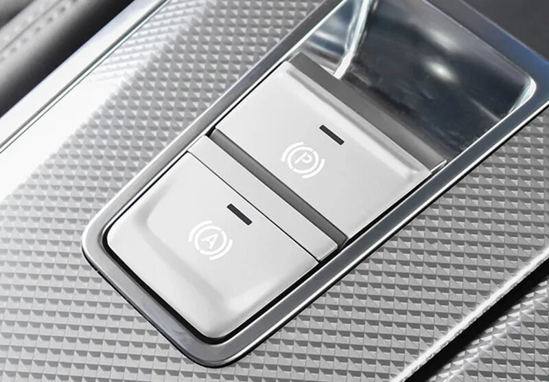 Серебристая кнопка ручного тормоза для Audi A6 C8