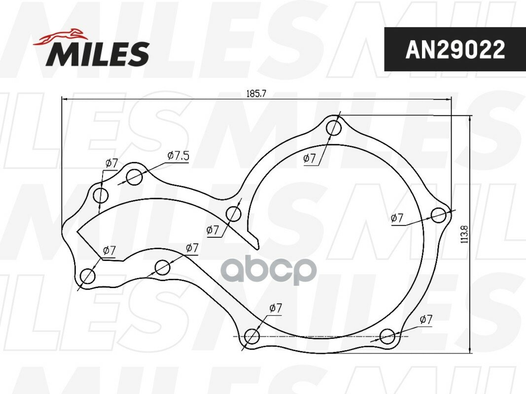 Прокладка водяного Miles арт. AN29022