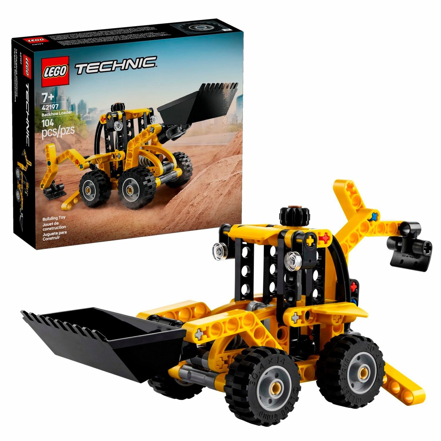 Конструктор детский LEGO Technic Экскаватор-погрузчик, 104 деталей, возраст 7+