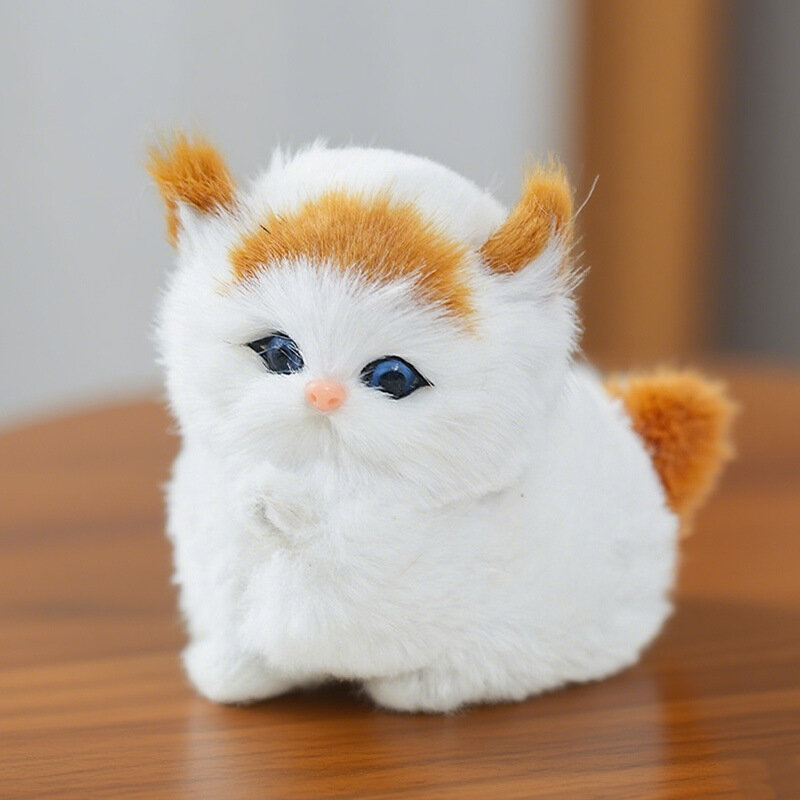 Декоративная фигурка маленькой желтой кошки, одна кошка, 10x6x9 см, милый аксессуар для стола