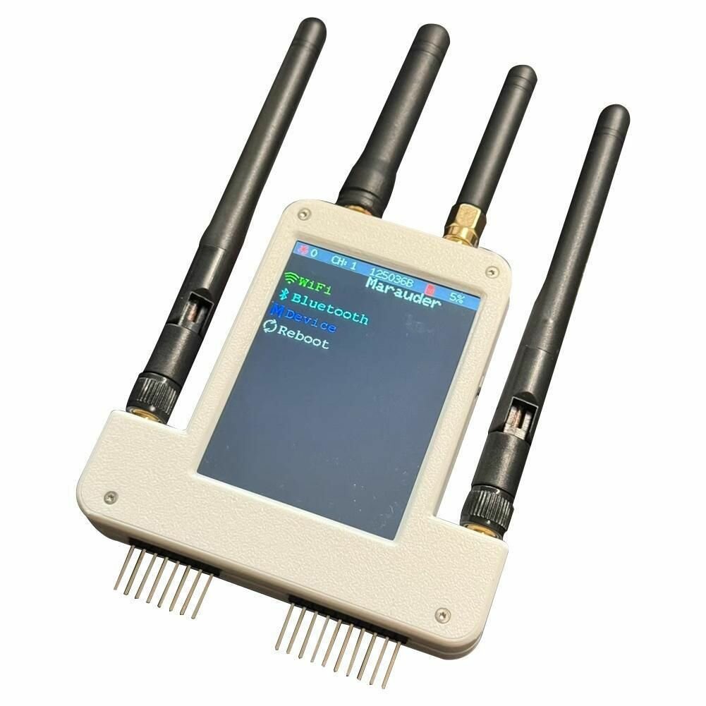 Внешний модуль 4-в-1 для Flipper Zero, 433 МГц с ESP32-S2, GPS и экраном 2.8 дюйма "Predator" для анализа сигналов и данных
