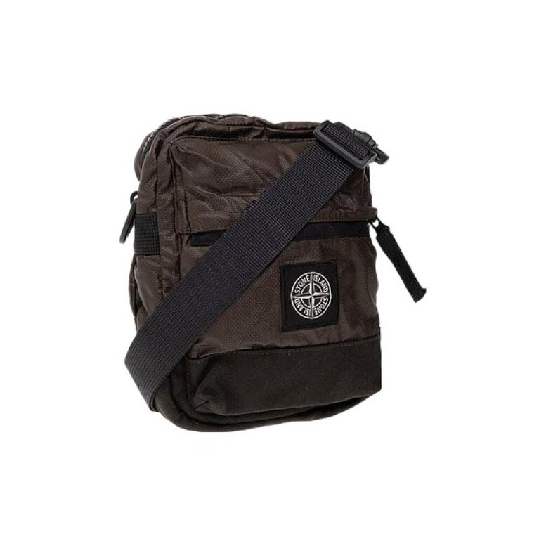 Сумка Stone Island, фактура плетеная, темно-коричневый — фото 1