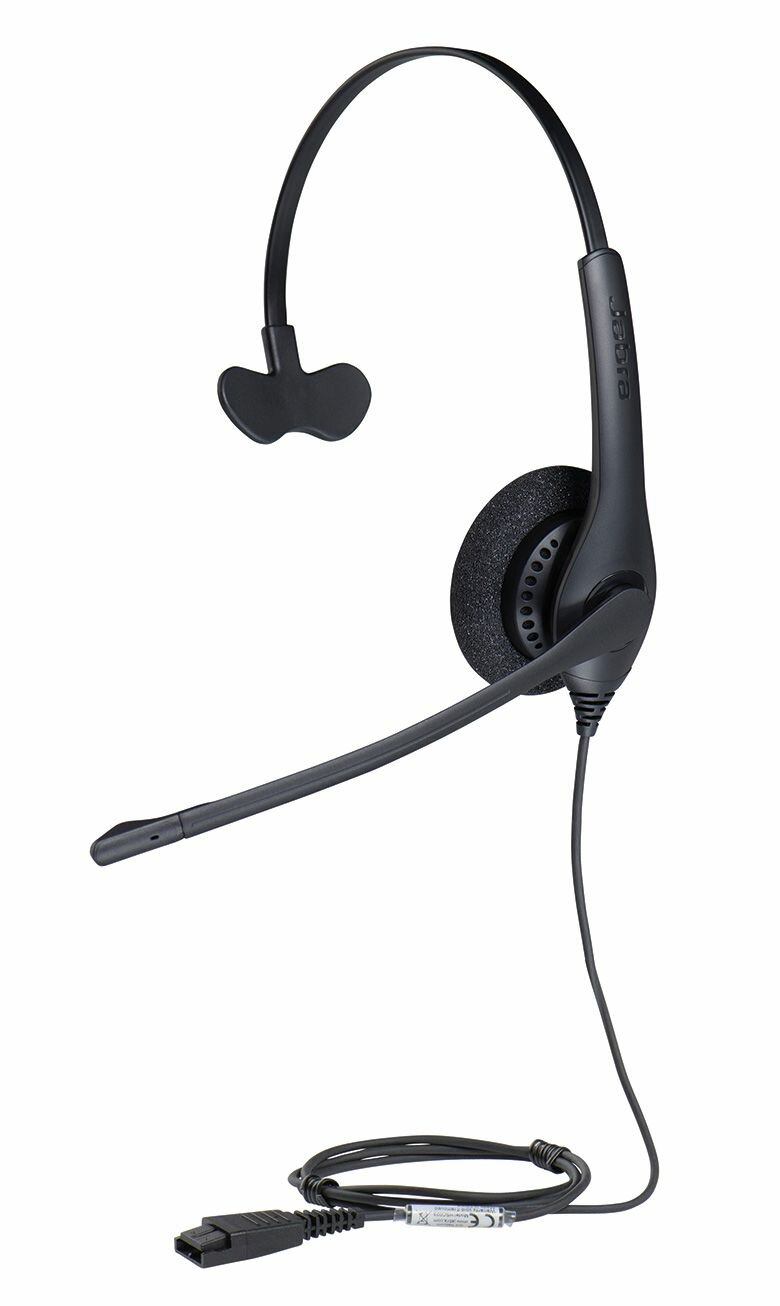 Гарнитура Jabra BIZ 1500 Mono QD (PN: 1513-0154)+ Шнур-переходник витой