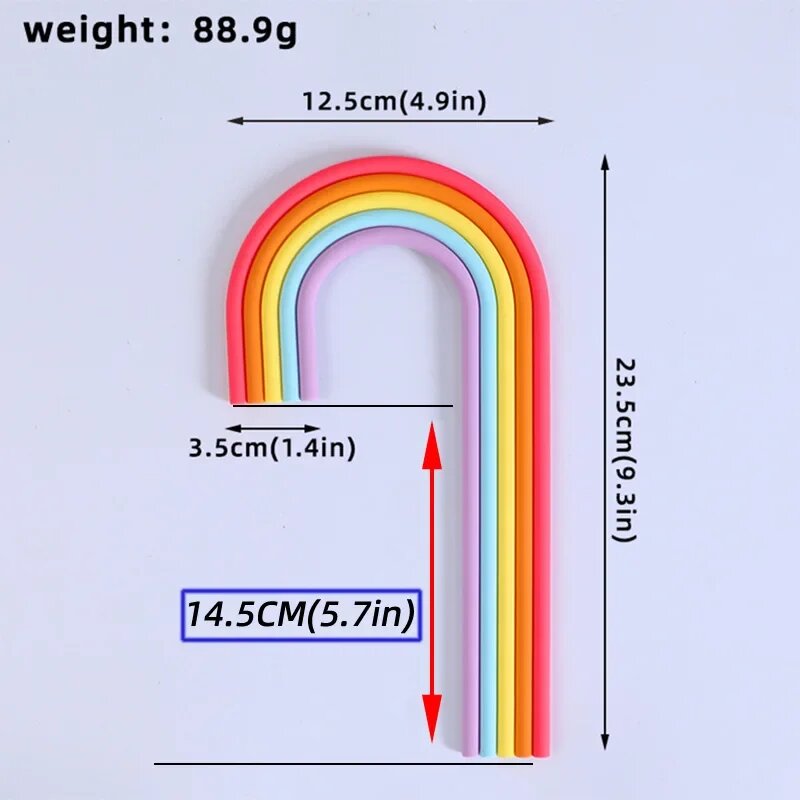 Радужный топпер для торта единорог ПВХ Rainbow G