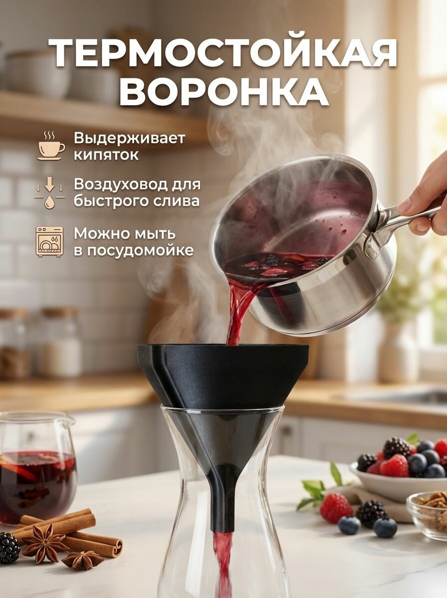 Воронка термостойкая с воздуховодом