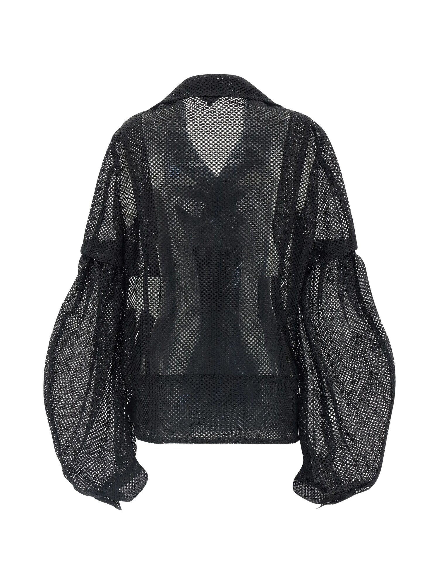 Куртка BLACK COMME des GARCONS Balloon-sleeve mesh jacket, размер 52, black/black — фото 1