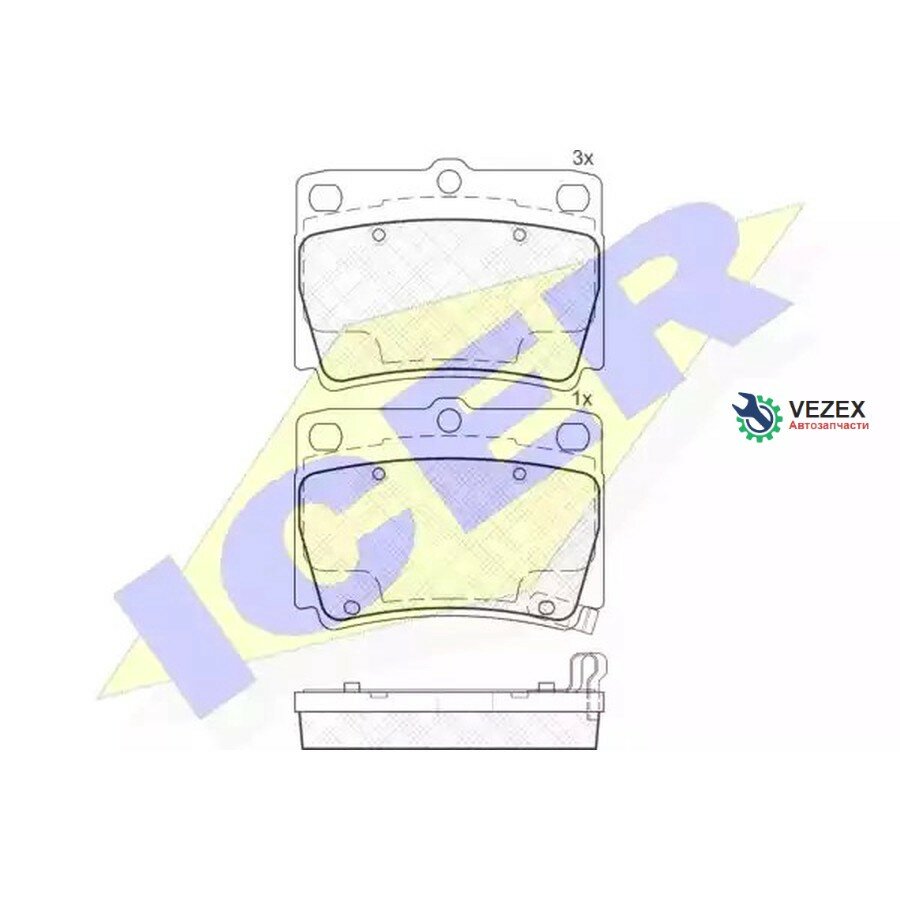ICER 181719 Тормозные колодки