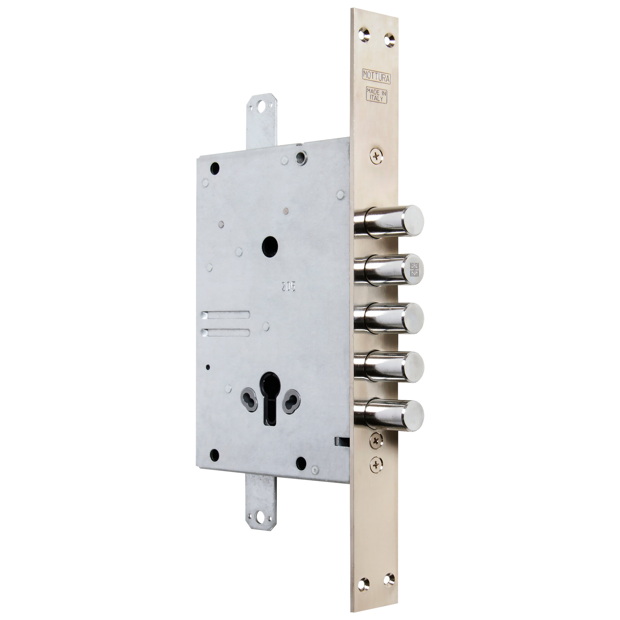 Замок Mottura 84525W8B0B, цилиндровый, врезной, оцинкованный, 3 точки запирания Локсбург