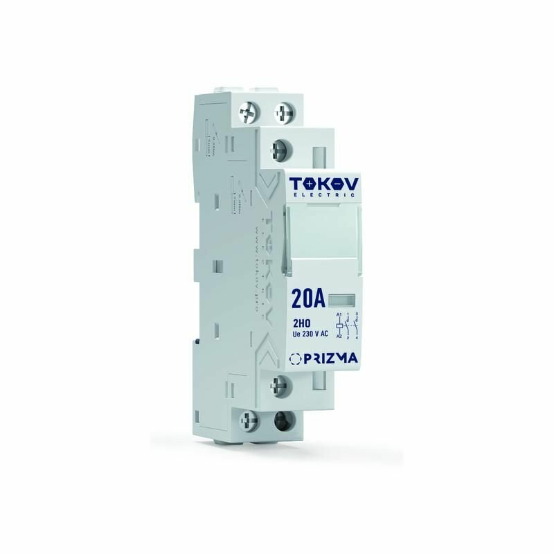 Контактор модульный 18мм 20А 230В АС 2НО PRIZMA TOKOV ELECTRIC TKE-PZ-MC-1-20-230-20