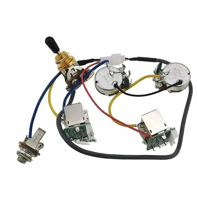 Электрическая гитара пикап проводка набор с Push Pull Switch и потенциометры - сварка не требуется