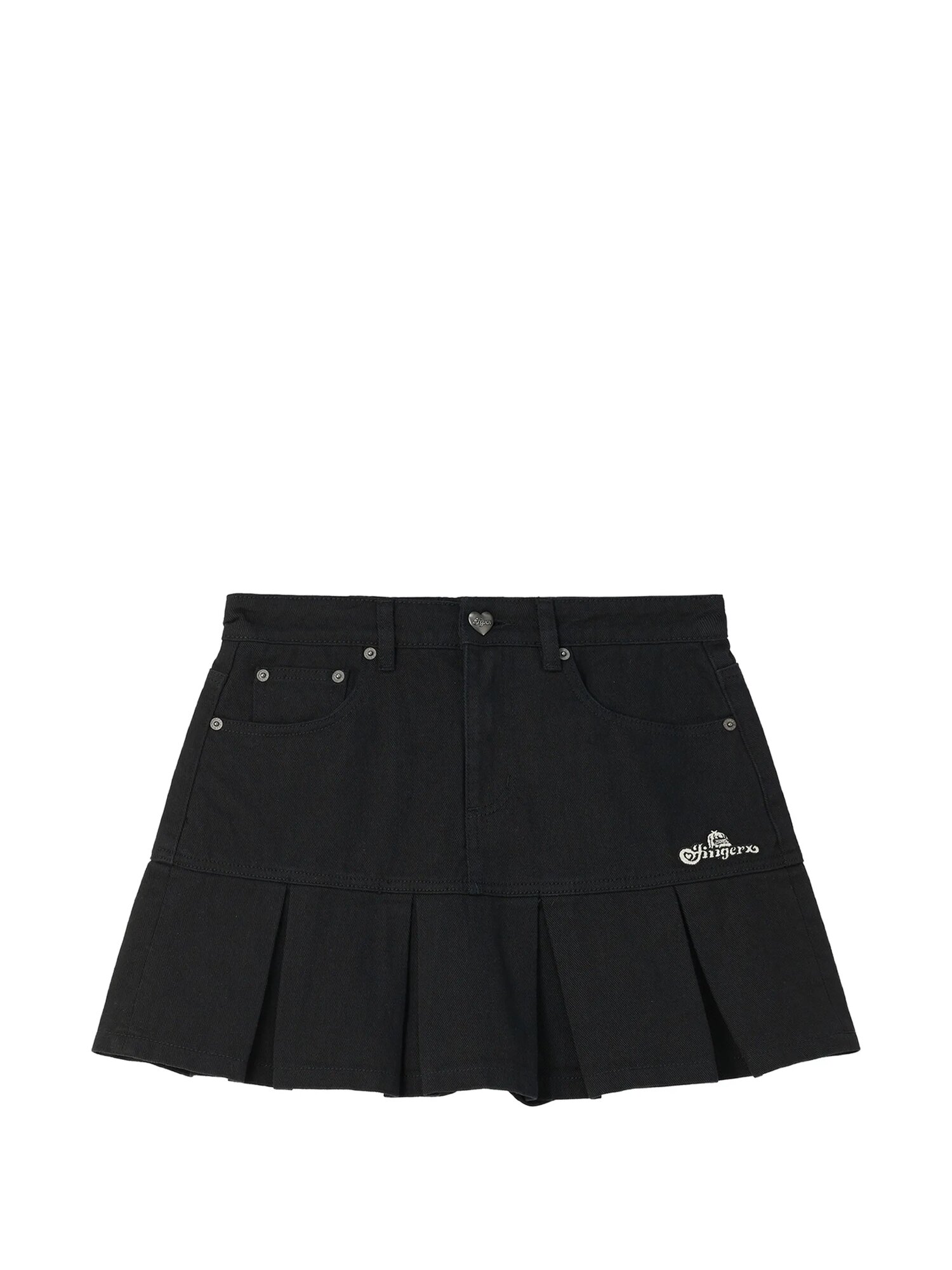 Юбка Pleated logo-embroidered mini skirt