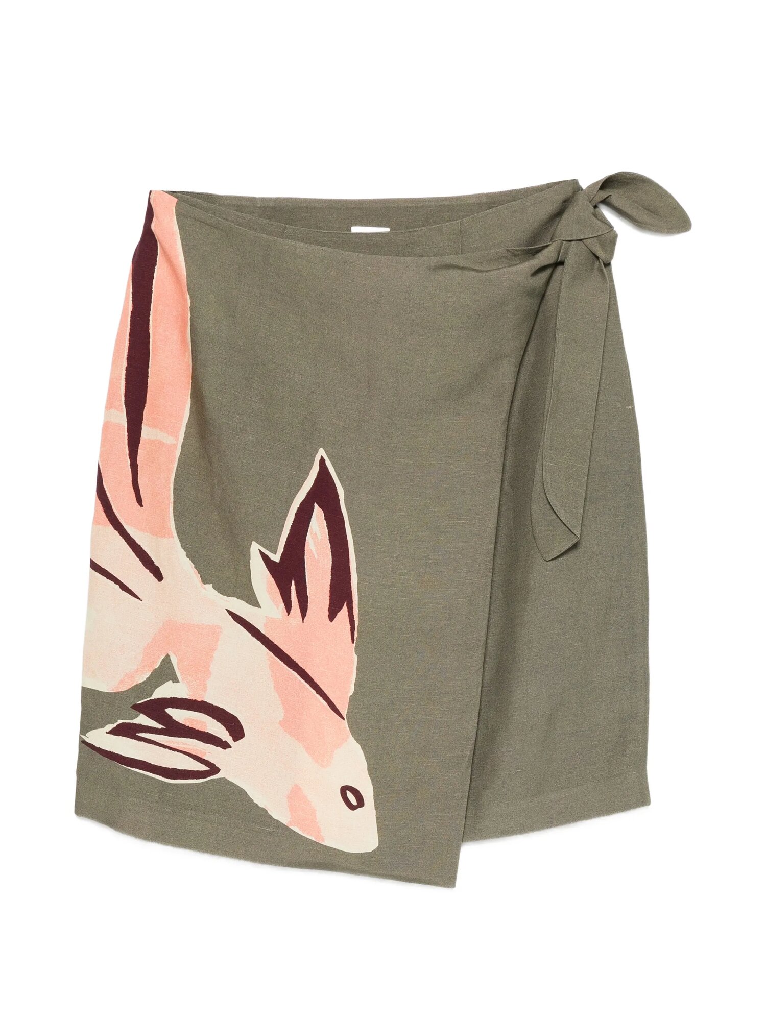 Юбка Graphic-print wrap mini skirt