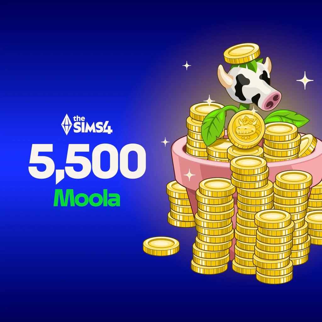 Дополнение The Sims 4 - 5500 Moola, цифровое издание PlayStation 4, регион Турция / код пополнения баланса