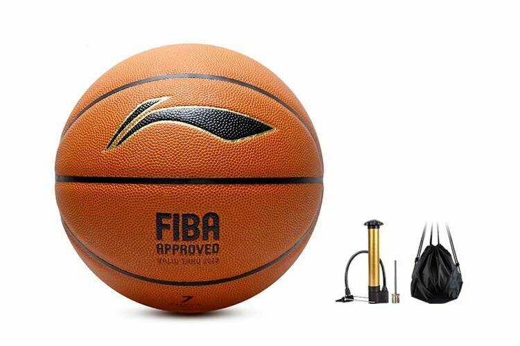 Баскетбольный мяч унисекс Li Ning Microfiber Composite Red Brown, размер 7