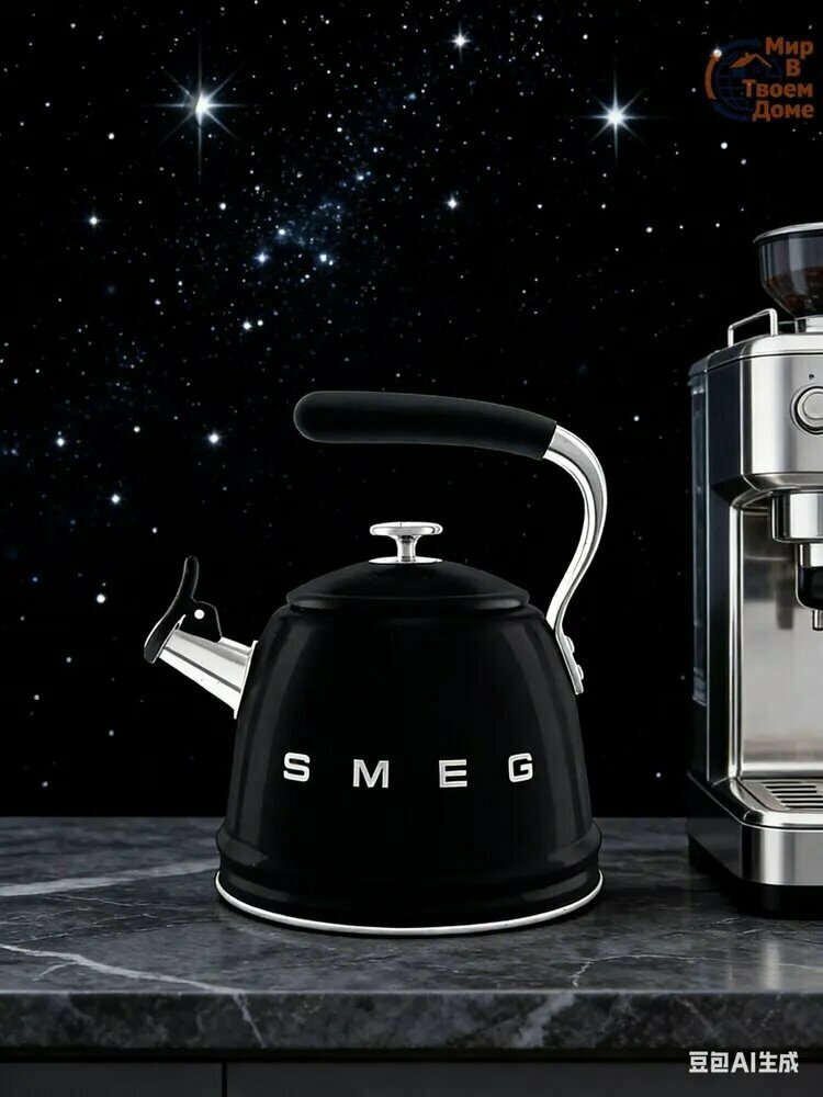Smeg Электрический чайник SMEG CKLW2001BL, черный