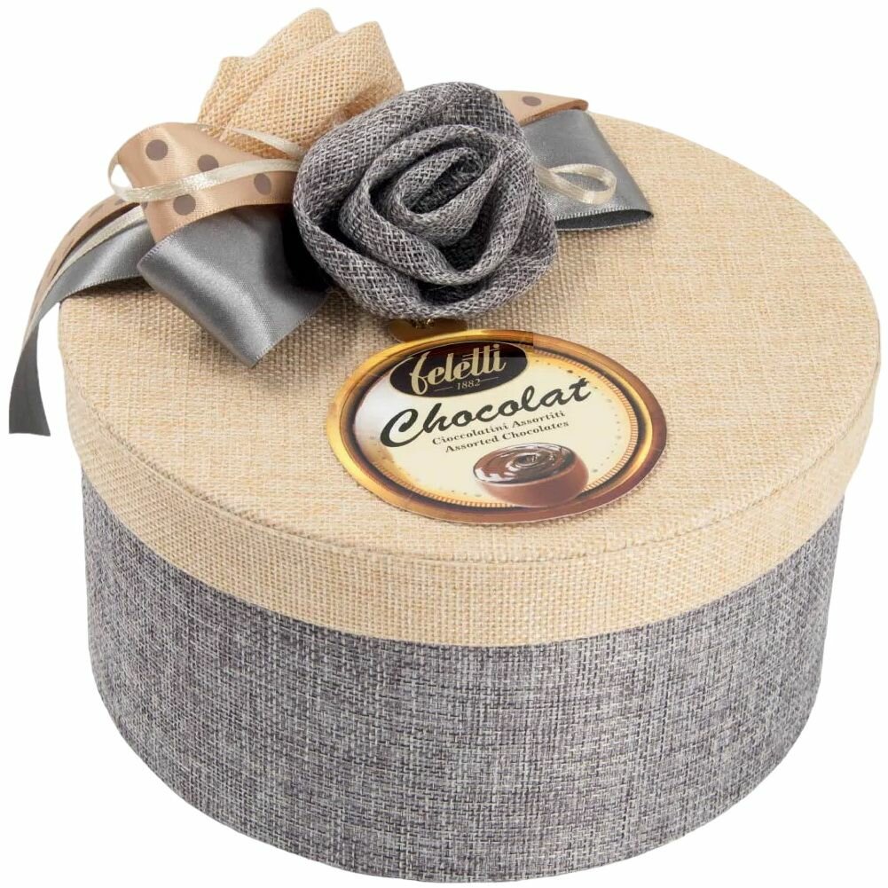 Конфеты FELETTI Elodie Ассорти шоколадных пралине (серая) 250г