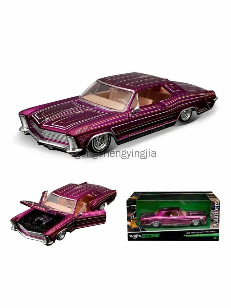 Реплика автомобиля Buick 1965 года в ретро-стиле из сплава, масштаб 1:24