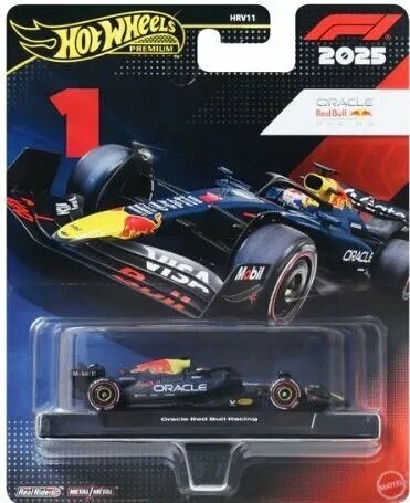 Hot Wheels Premium 1/64 машинка формула 1 2025 Oracle Red Bull Racing RB20 #1 Max Verstappen, моделей автомобилей из литых под давлением сплавов