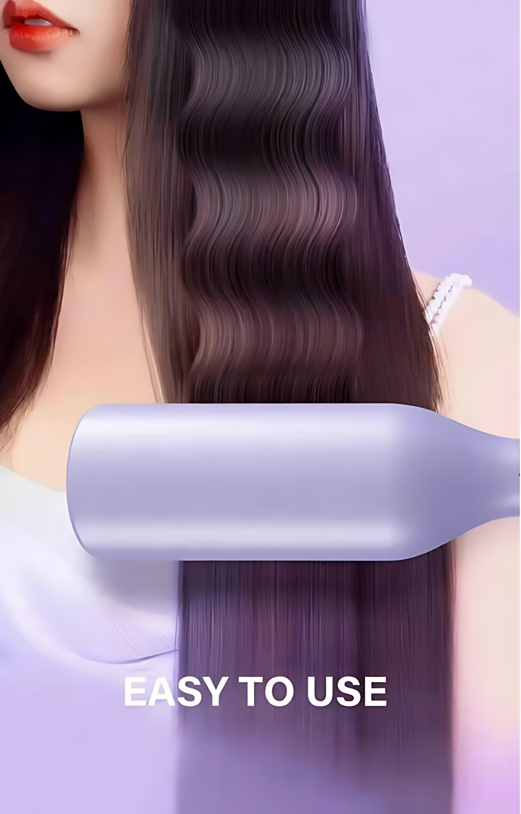 Плойка для волос Французская плойка с водной рябьюв олна 32мм (розовая V-образная)
