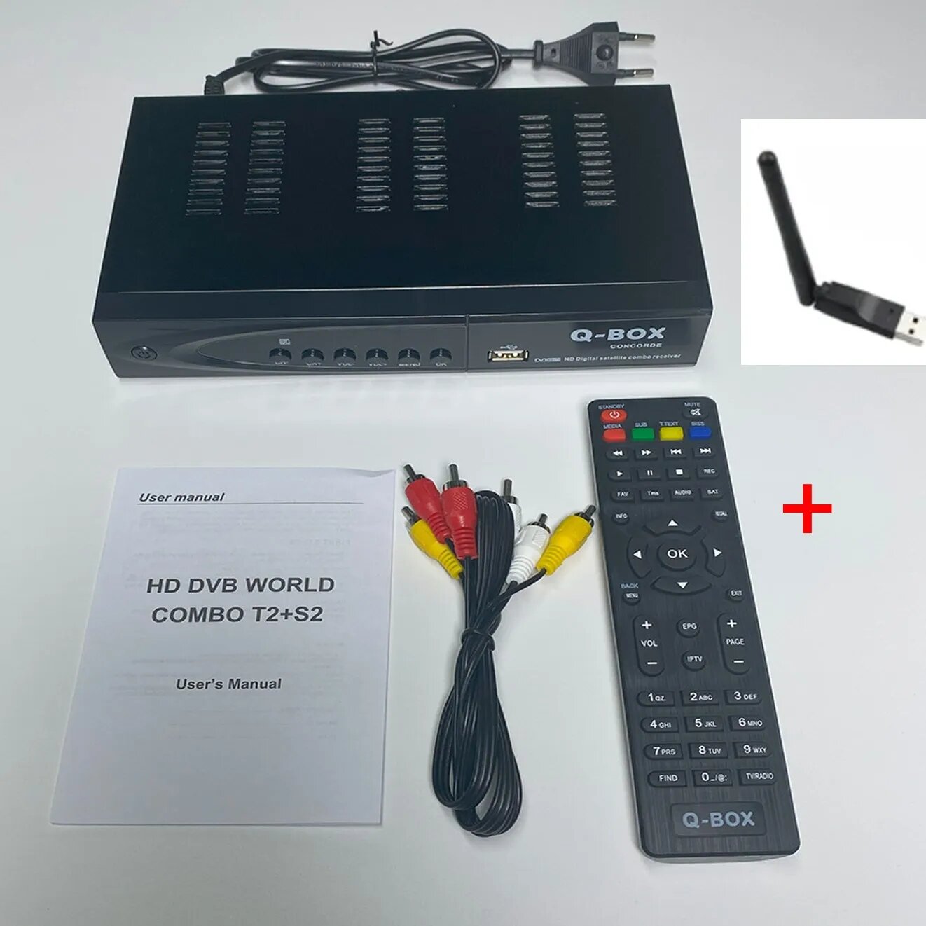 Спутниковый приемник Q-BOX DVB-S2+T2 с Wi-Fi