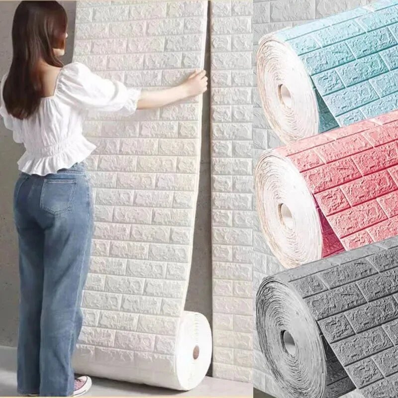 Белые 3D-панели для стен, 70x300 см