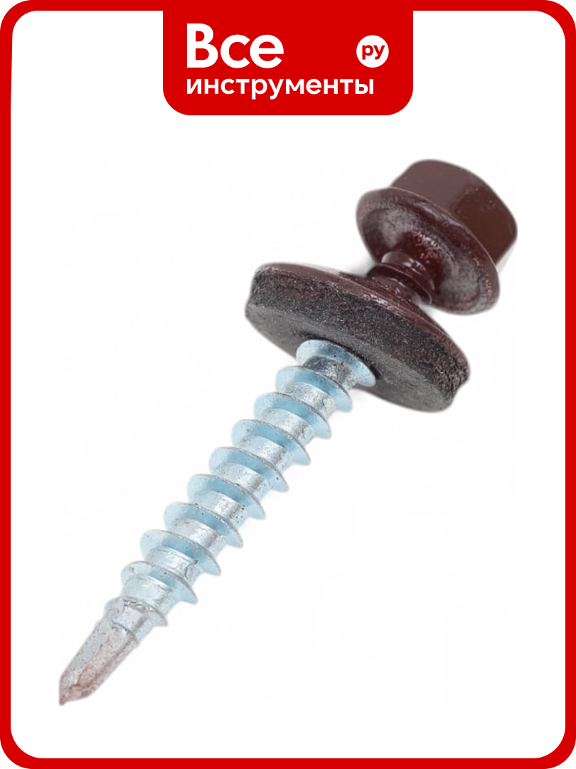 Саморез для крепления кровли STEELREX RAL8017 4.8x35, 60 шт. 0140048035B4000060328017, крепления кровли