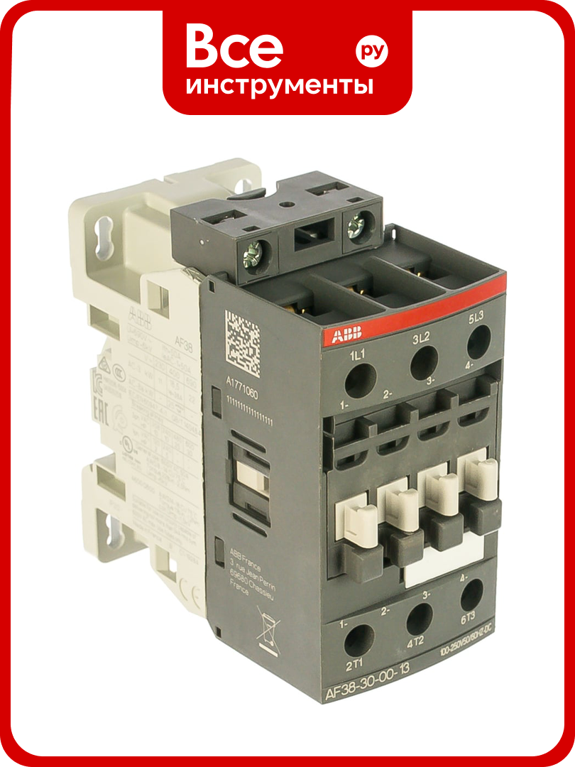 Контактор AF38-30-00-13 38А 100-250BAC/DC ABB 1SBL297001R1300, пластик