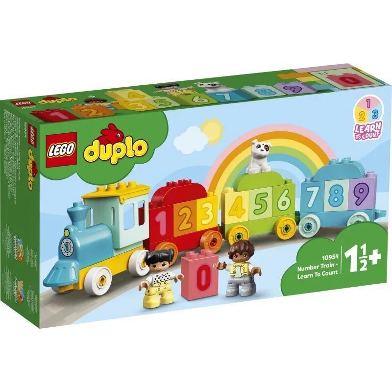 Конструктор LEGO DUPLO Creative Play Поезд с цифрами — учимся считать, 23 детали, возраст от 1.5+, 10954