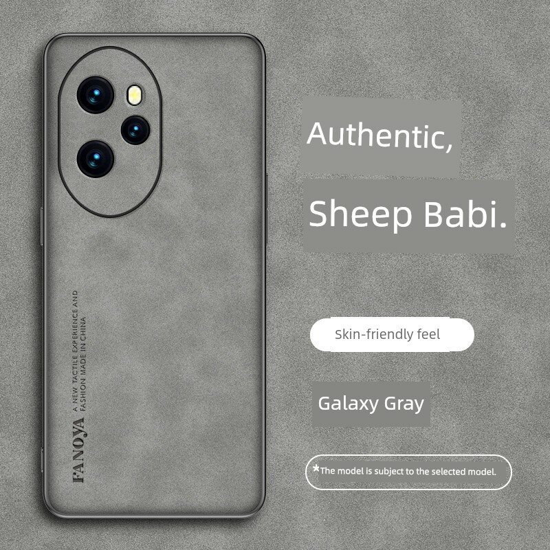Чехол для Honor 100 Pro в серебристо-сером цвете из натуральной кожи - премиум защитный чехол для мужчин и женщин