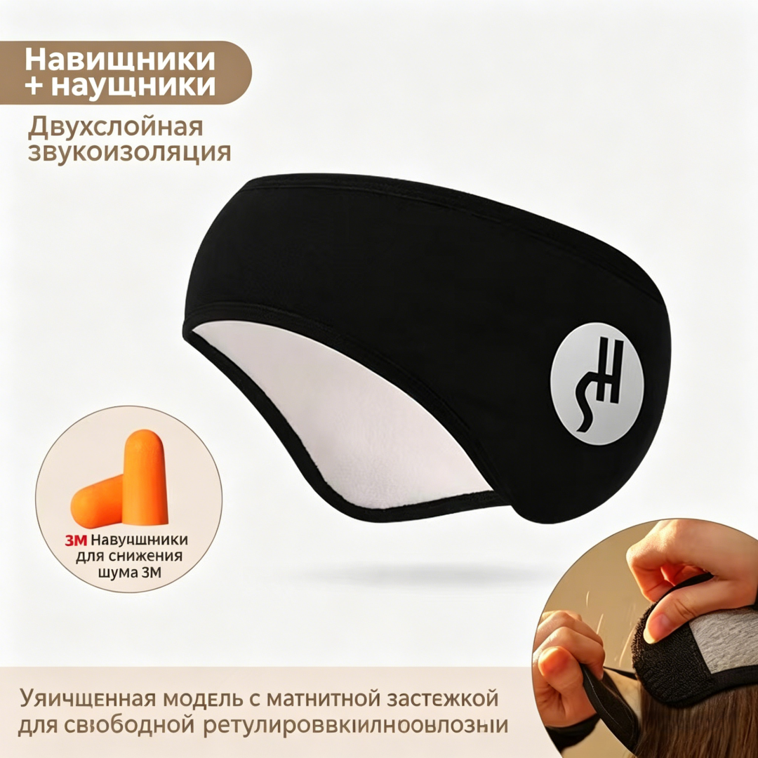 Складные антишумные наушники для сна, защита от шума и звукоизоляция для мужчин и женщин, Чёрный