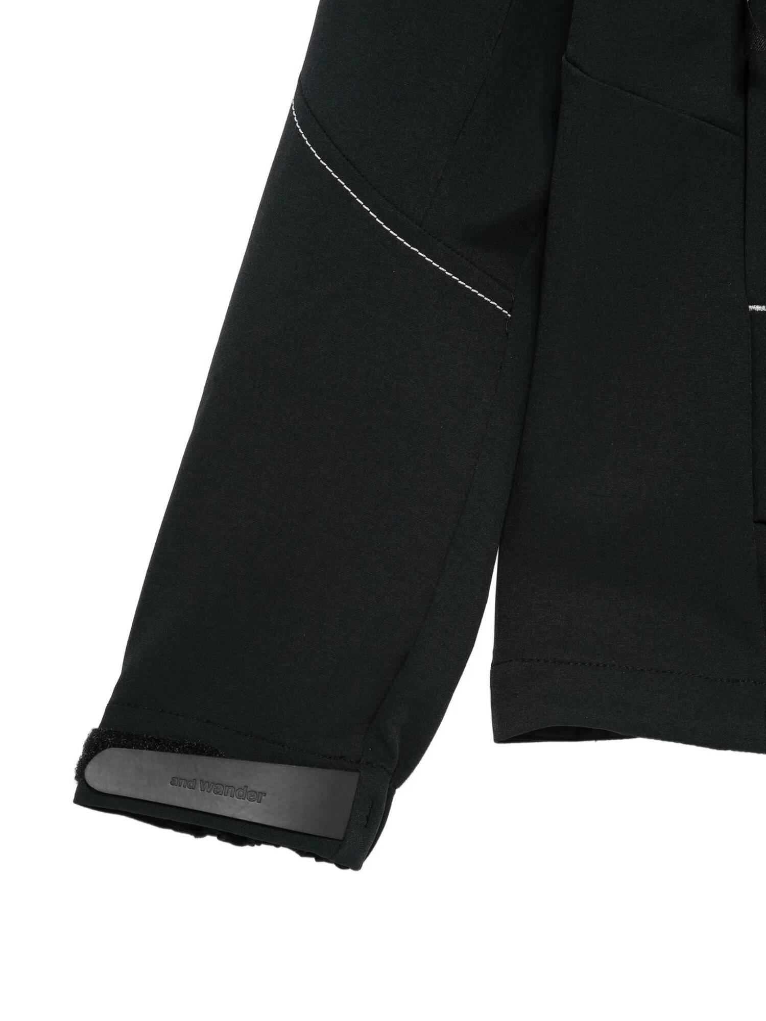 Куртка And Wander Hooded contrast-stitch jacket, размер 44, black/black — фото 1