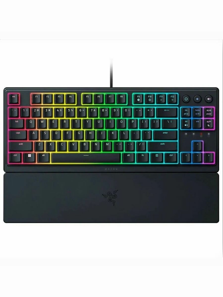 Razer Ornata V3 Tenkeyless - Russian Layout Проводная мембранно-механическая игровая клавиатура, русская раскладка, черная