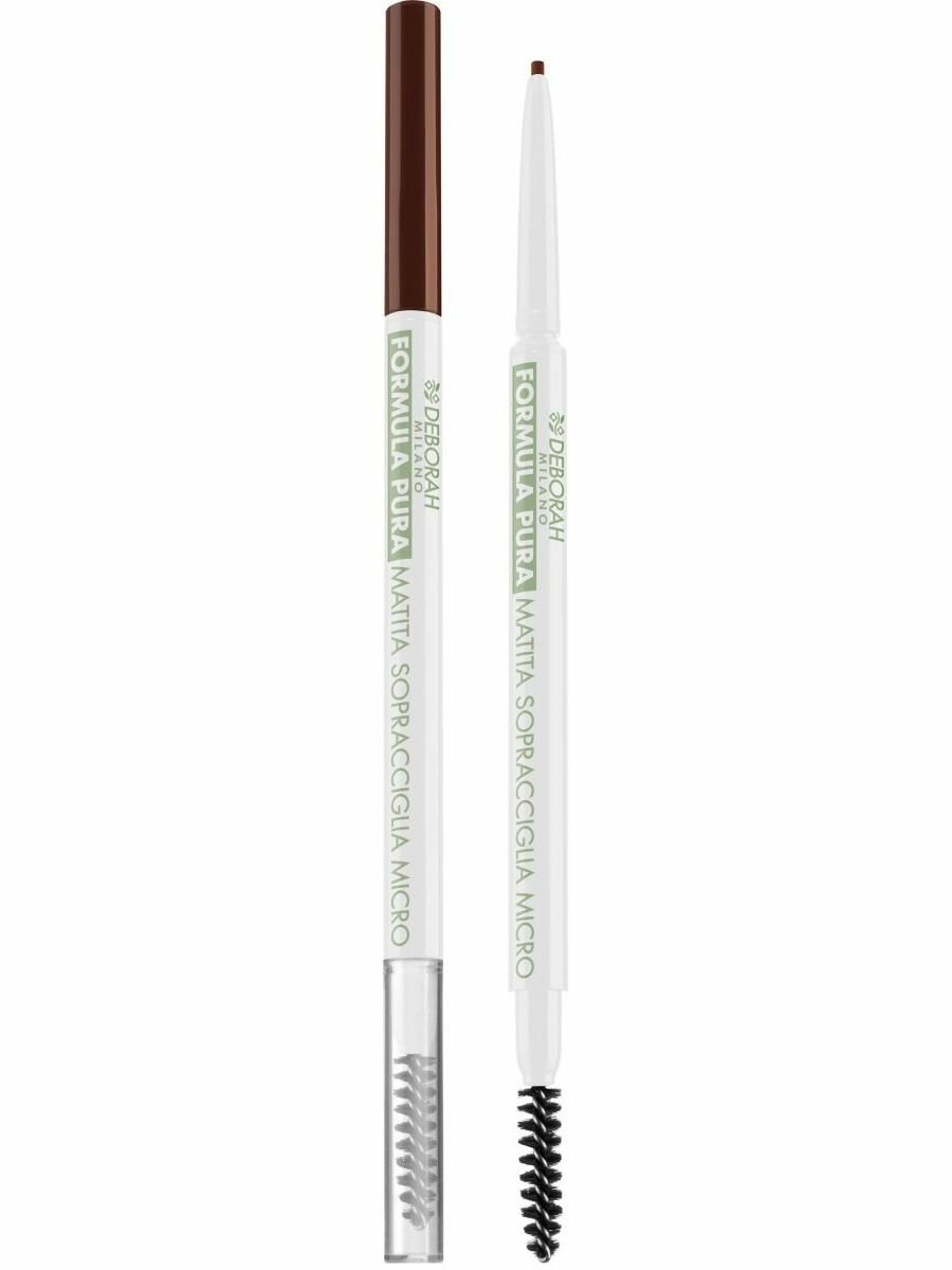 Deborah Milano Карандаш для бровей Тон 03 Темно-русый FORMULA PURA EYEBROW MICROPENCIL тонкий автоматический выдвижной 0,1 гр