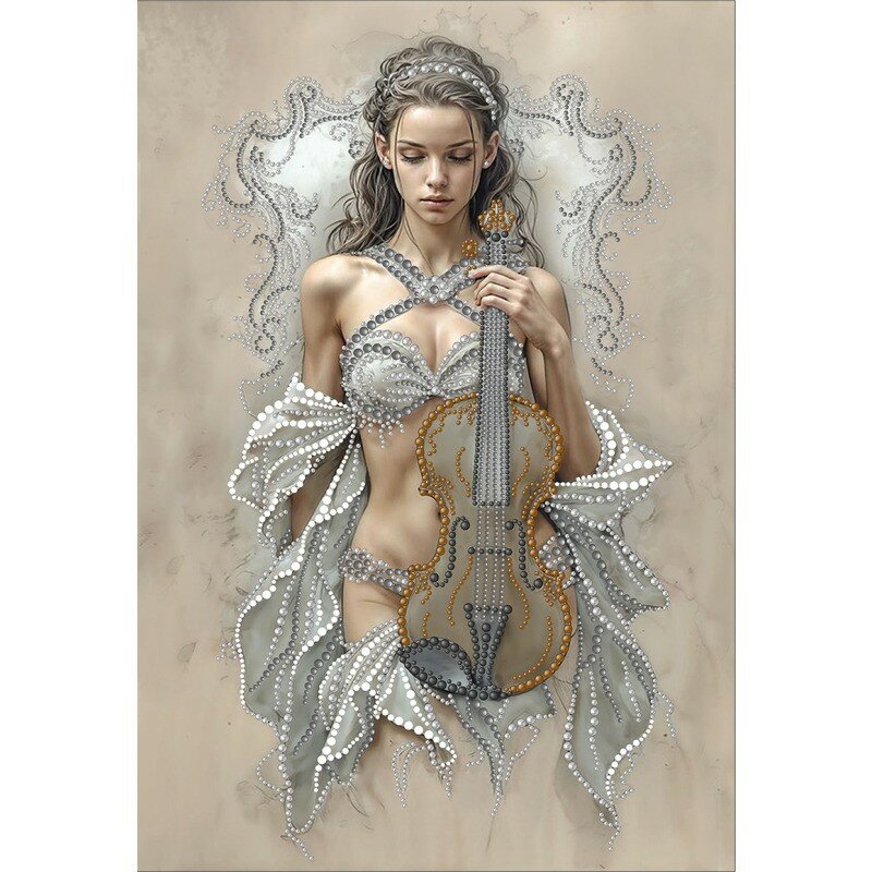 Канва с рисунком Larkes #К3744 Первая скрипка, Вышивка бисером (Бисер в комплект не входит.)