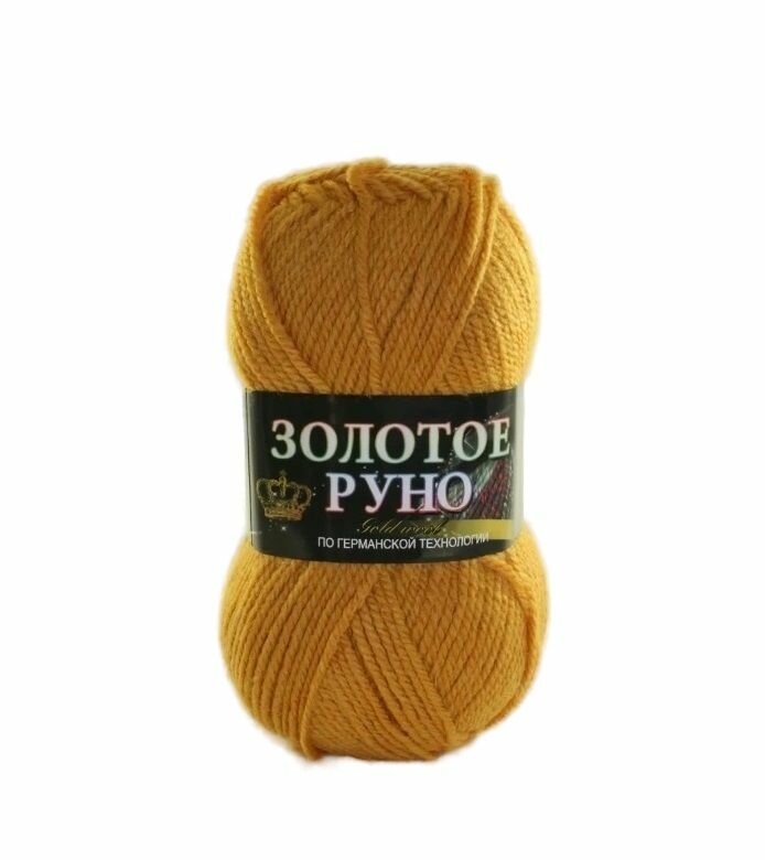 Пряжа Color City Золотое руно 2520 ( 10 мотков по 100г/250м) горчичный
