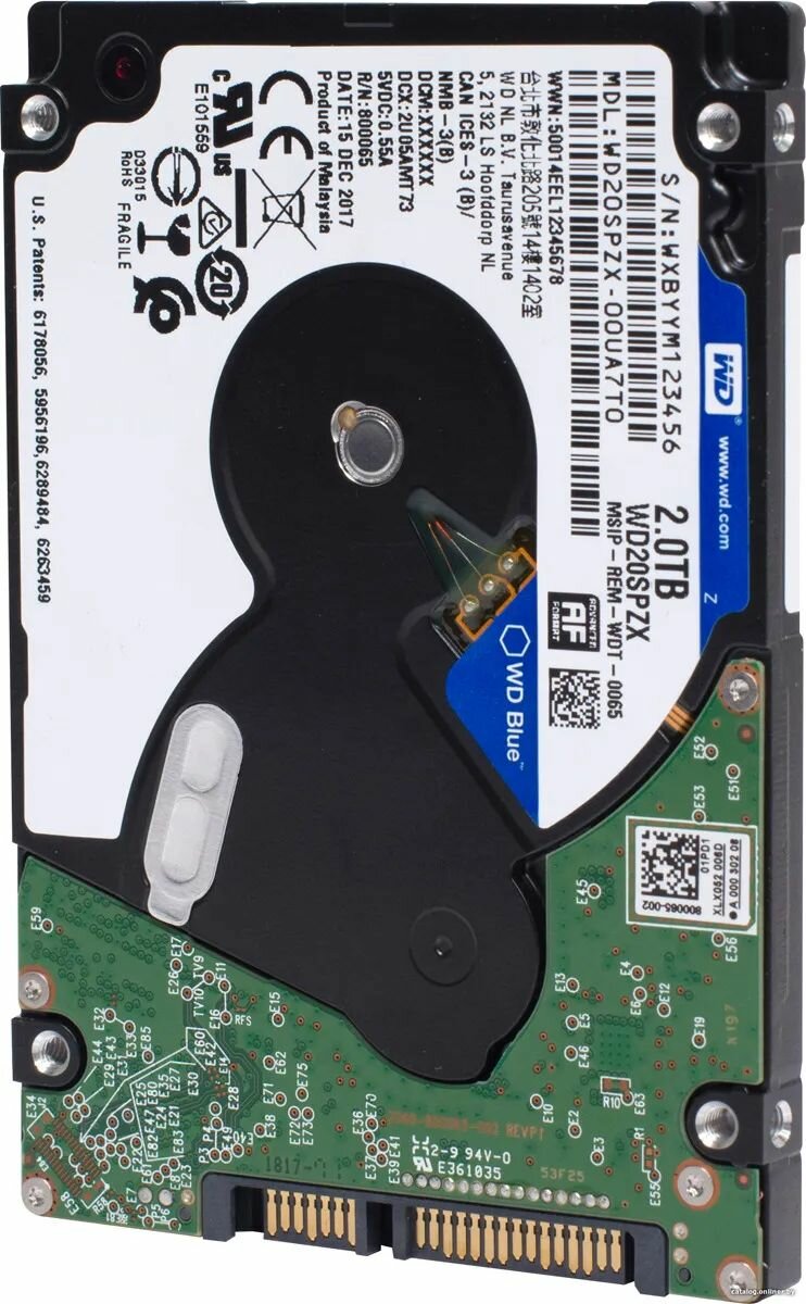 Western Digital 2 ТБ Внутренний жесткий диск (WD20SPZX)