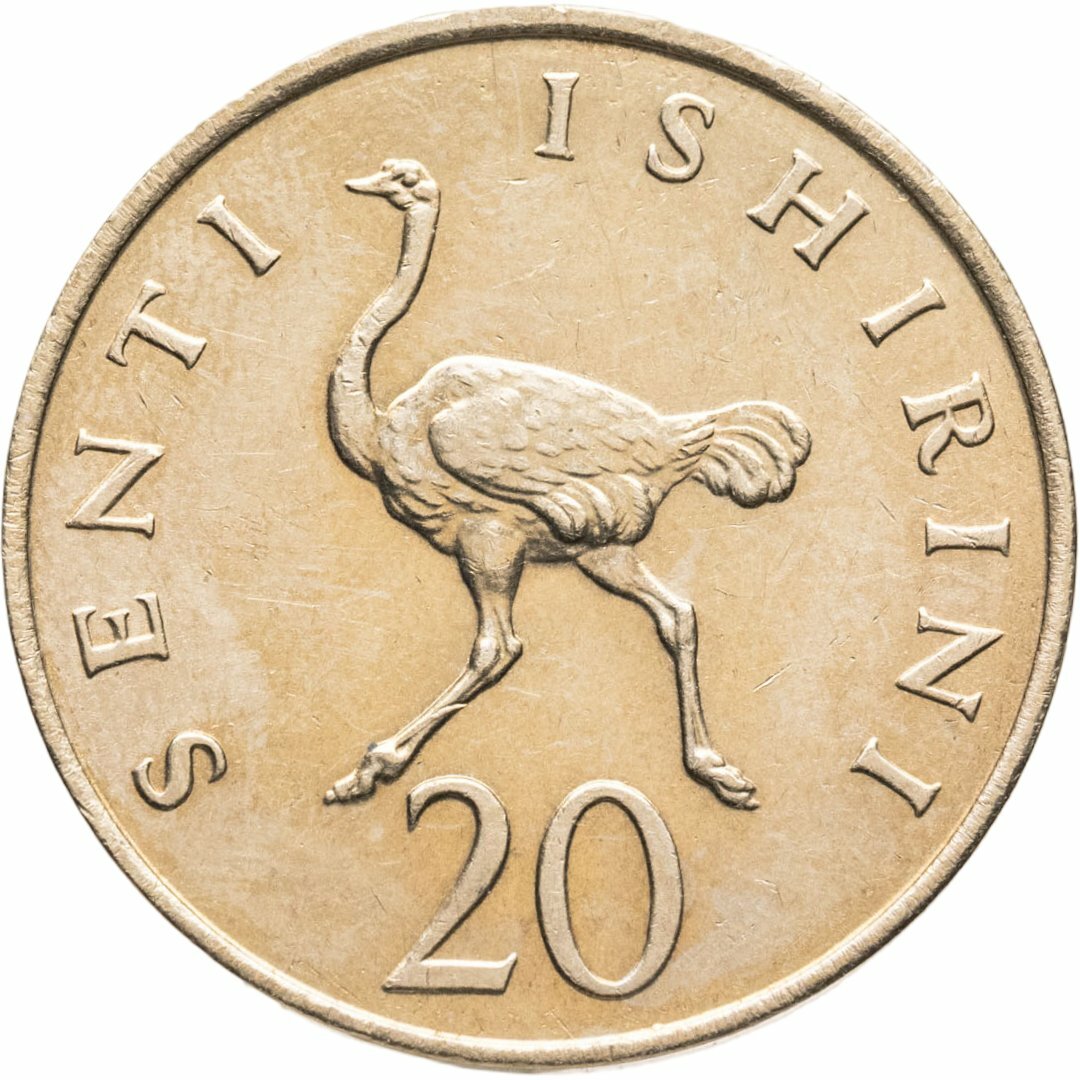 Танзания 20 центов cents 1982, Латунь, в сохранности XF-AU