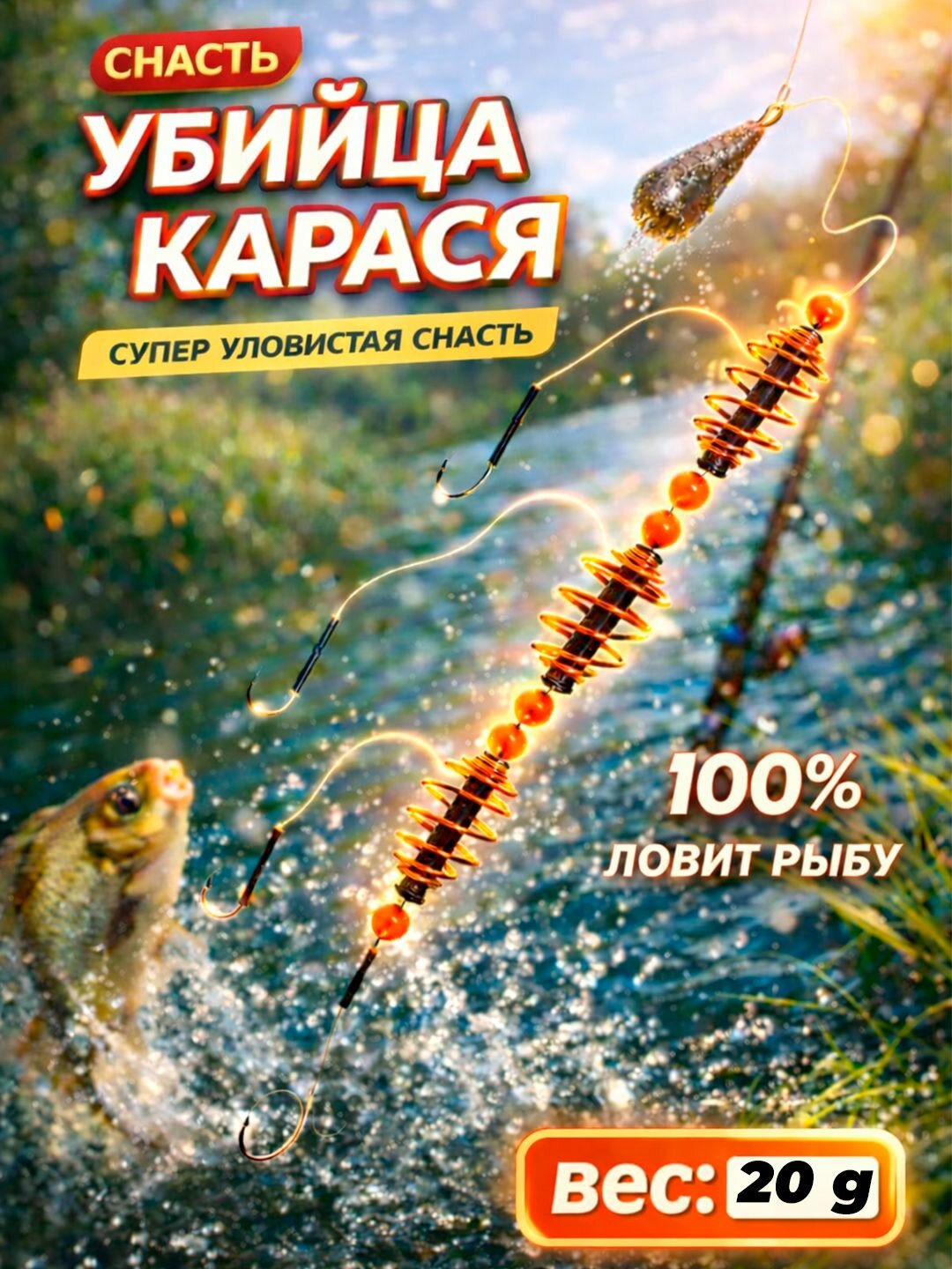 "Убийца Карася", фидерная с эффектом самоподсечки 20 гр