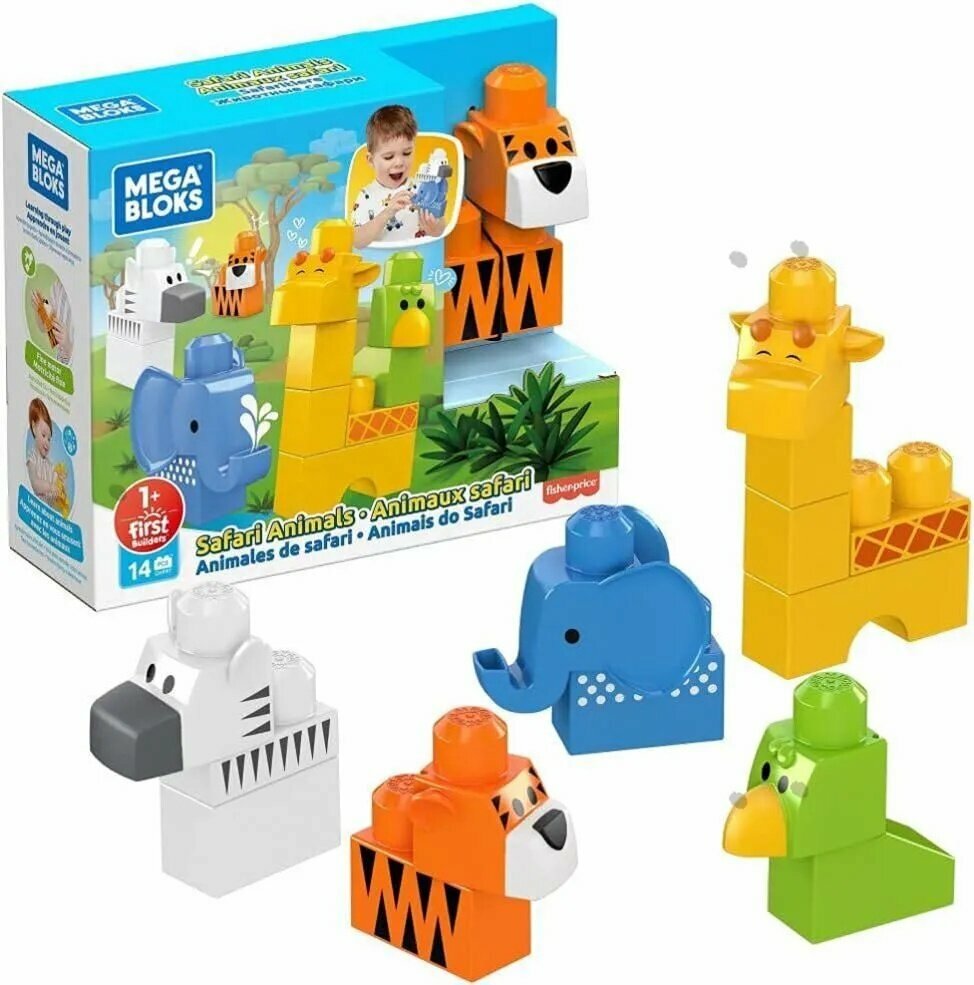 Mega Bloks, Набор крупных блоков, игрушки для малышей