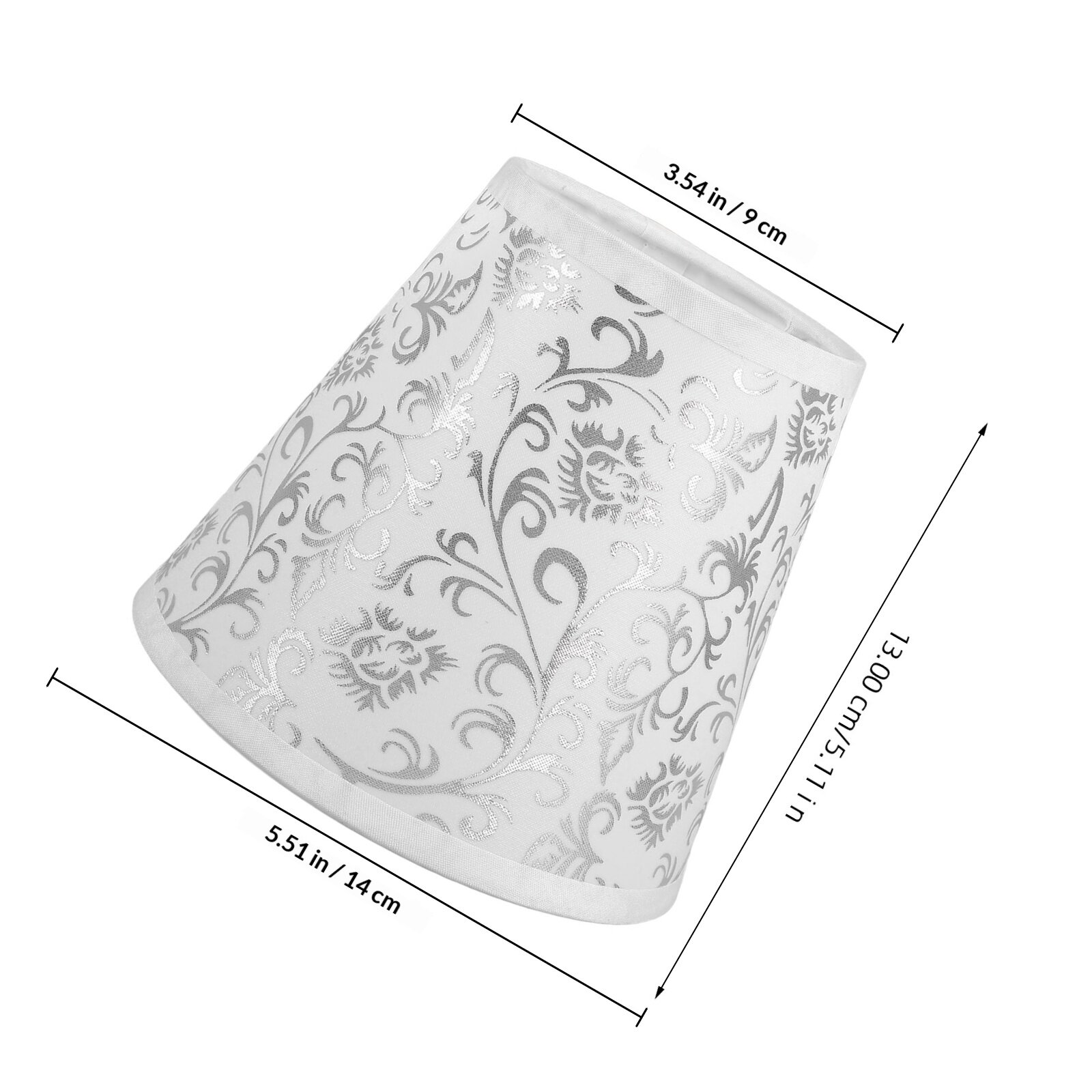 Ламповый Плафон Из Ткани Серебристый Цвет Размер 14x13x9 Cm Для Люстр И Настенных Ламп