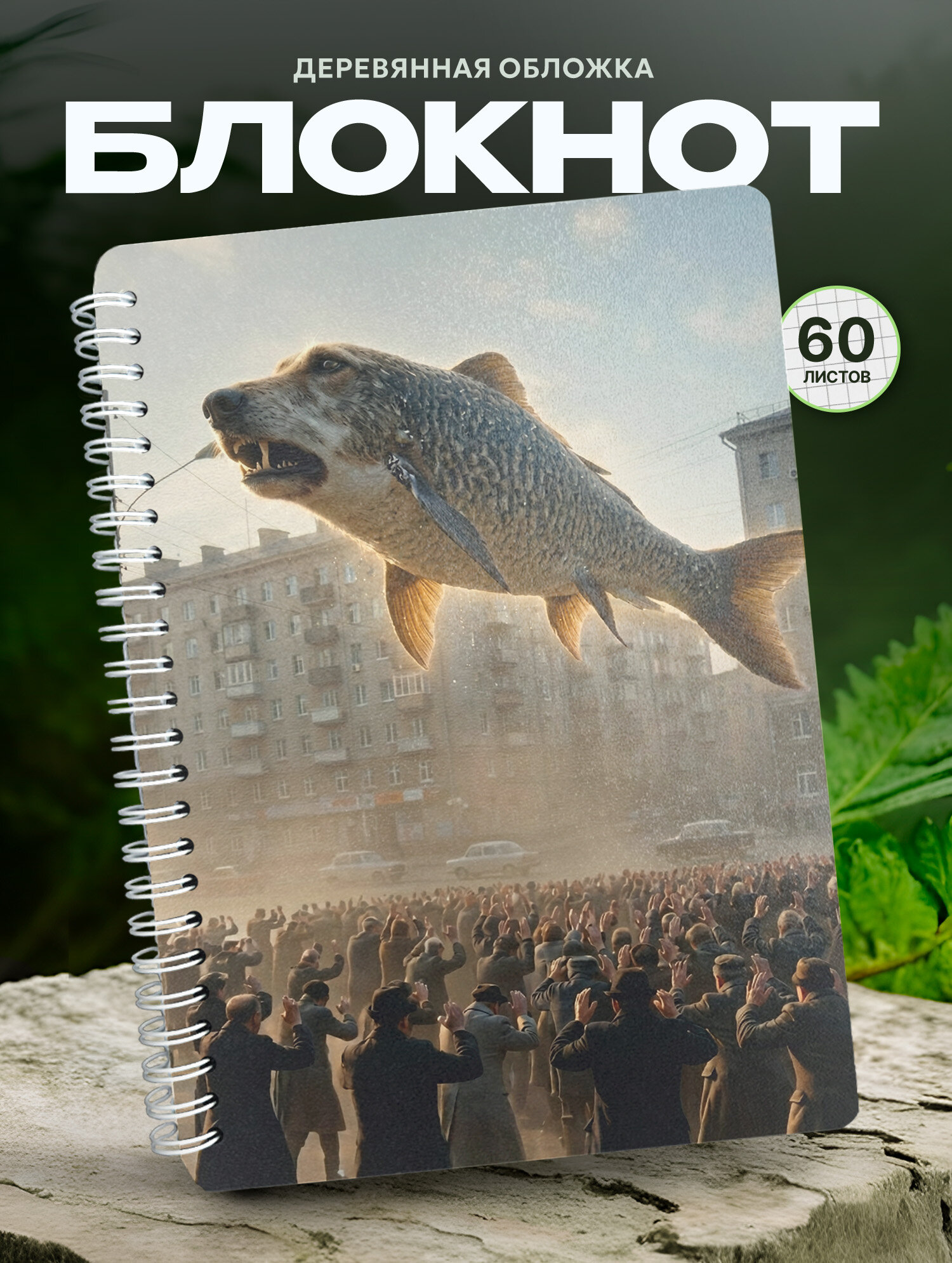 Блокнот Wood-book "Брдыщ брейнрот ссср", A5, твердая обложка, лхдф