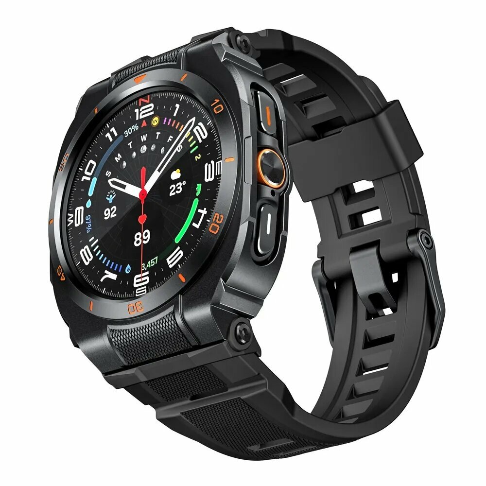 Новый металлический чехол + силиконовый ремешок, подходит для Samsung Galaxy Watch 7 Ultra 47 мм циферблат