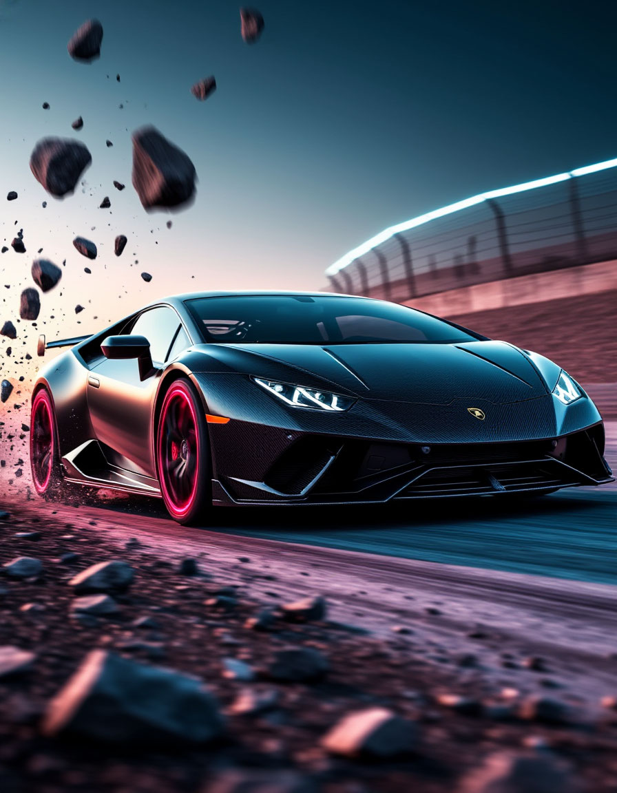 Интерьерная картина на холсте на подрамнике 40х50 машина Lamborghini Huracán