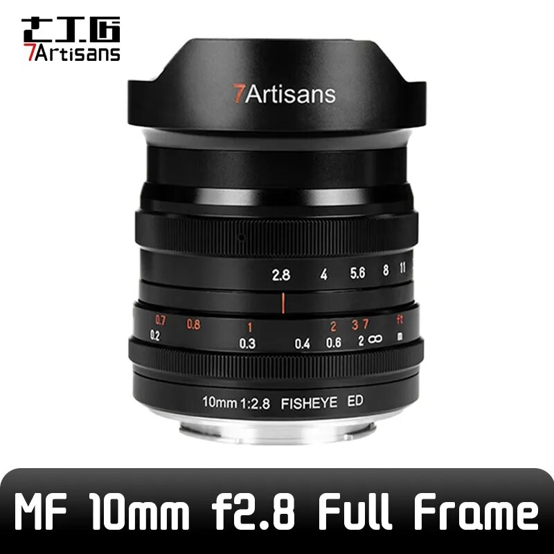 7Artisans Объектив MF 10mm F2.8 для Canon RF Mount Full Frame Fisheye