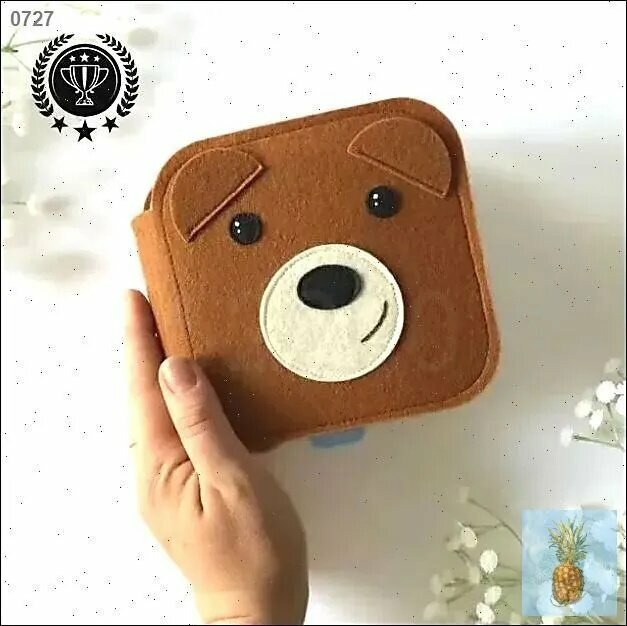 GM Мягкая книжка игрушка фетровая для детей от года Медвежонок