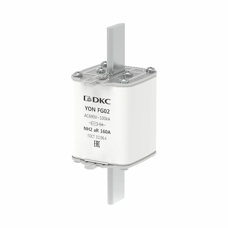 Предохранитель YON ножевого типа FG2 160А 690В хар-ка aR DKC 1FG02-0160-690V-AR