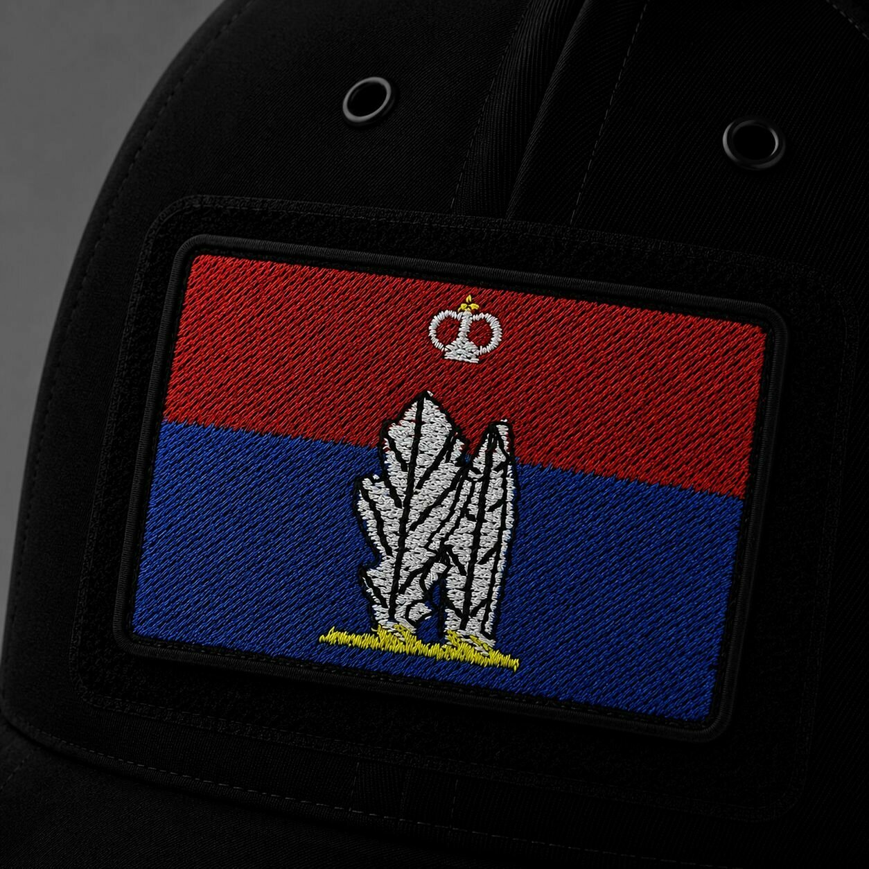 Нашивка, патч, шеврон на липучке "Флаг Всеволожска" 70x45mm PTC725