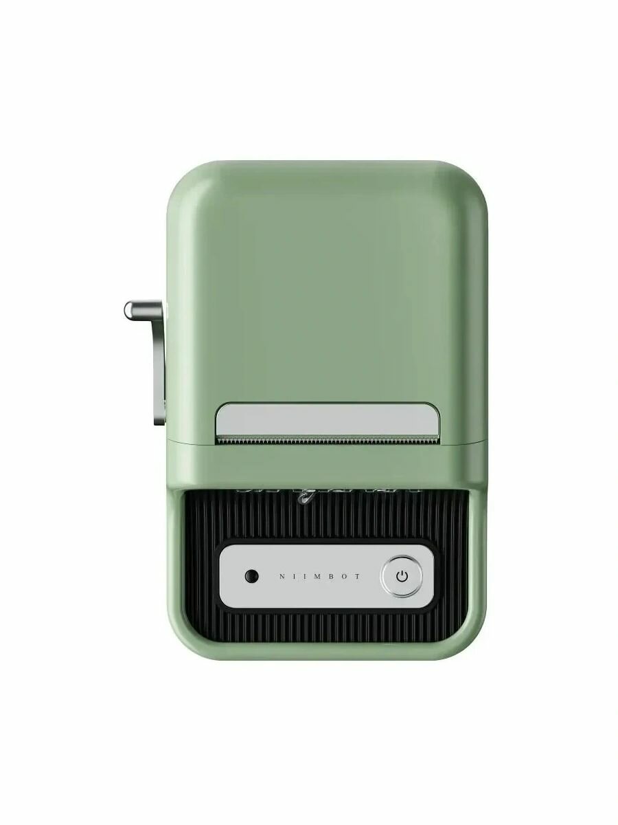 Термопринтер Niimbot B21 Pro темно-зеленый переносной, прямая термопечать, скорость печати до 60мм/сек, разрешение 300, обрезка ленты ручная, питание от от аккумулятора (1747404/1747186)