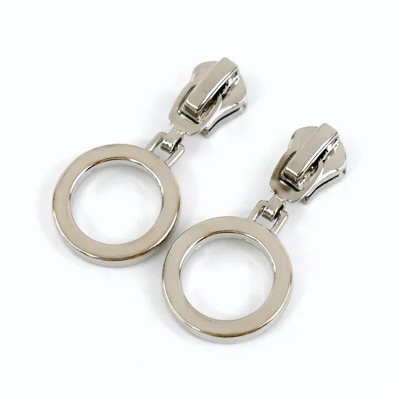 Бегунки для молний Meetee 5# ZT192-Silver, нейлон